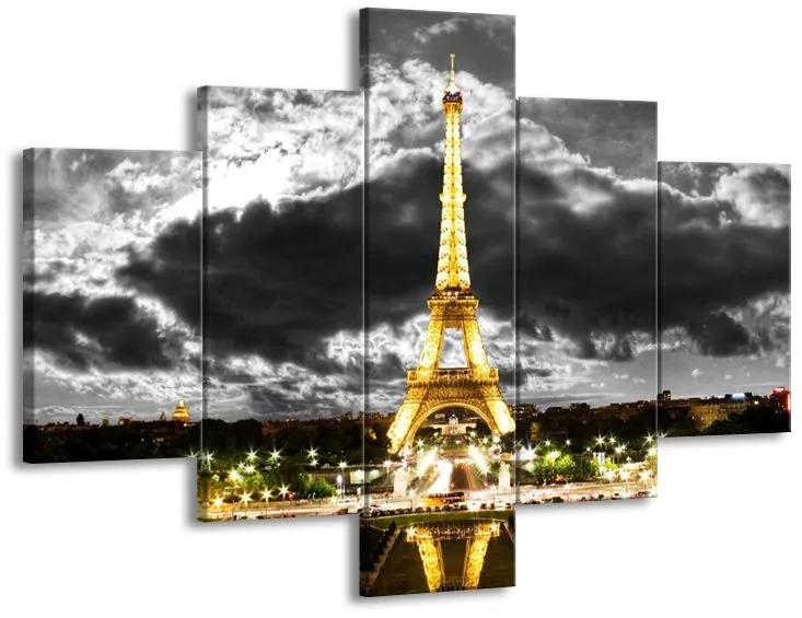 Eiffelova věž ve tmě 100x70 cm | BIANO