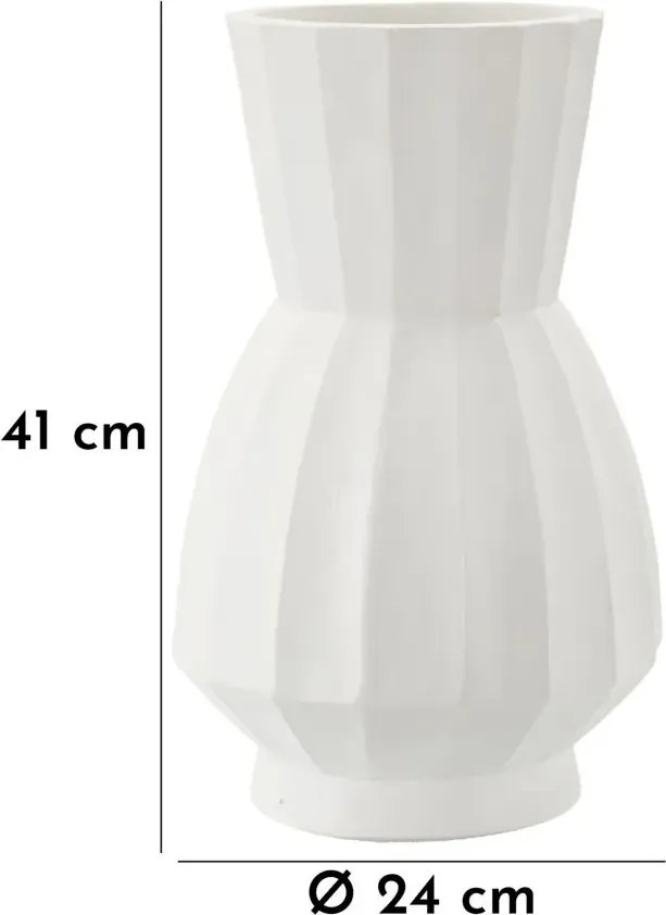 Váza Glint Pot 41 cm bílá