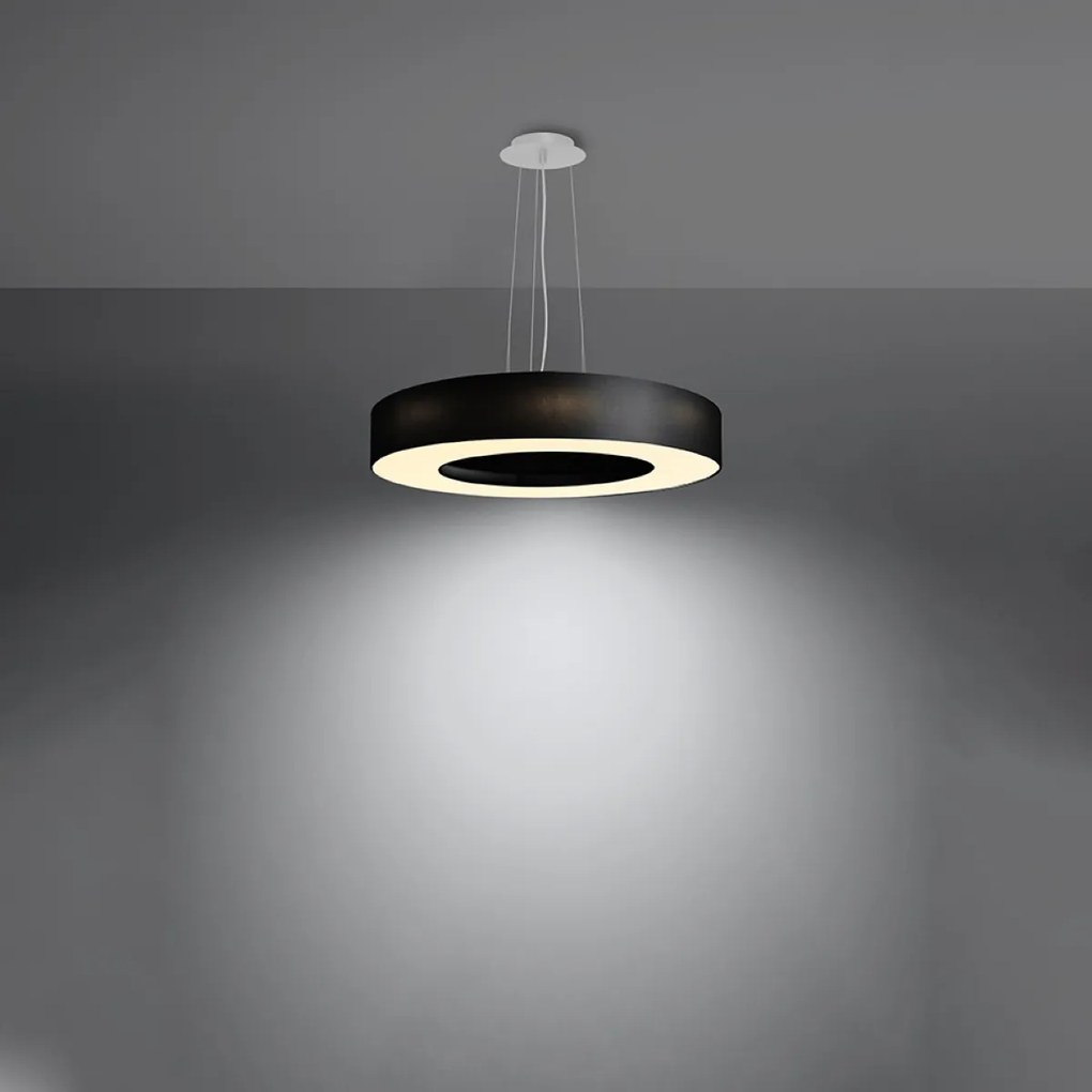 Sollux Lighting Lustr SATURNO SLIM 50 černý