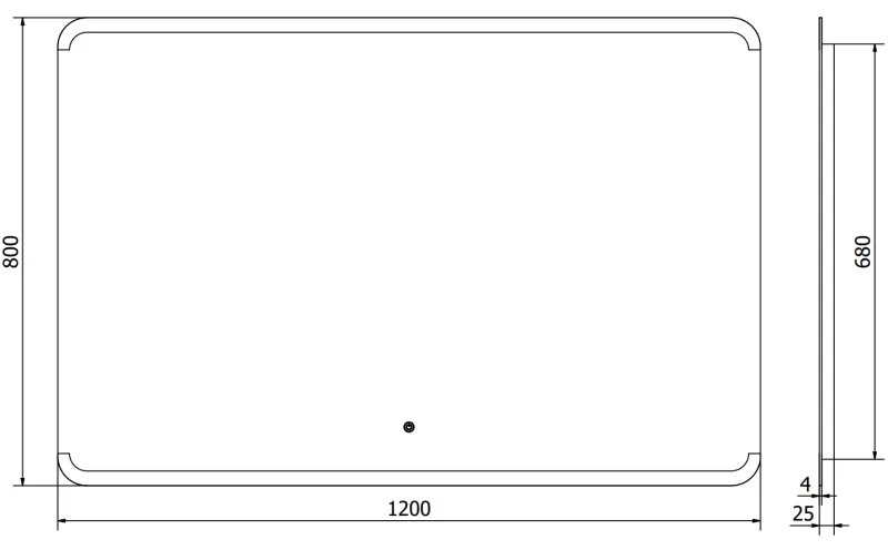 Mexen Nida podsvícené koupelnové zrcadlo 120 x 80 cm, LED 6000K, ventilátor - 9806-100-080-611-00