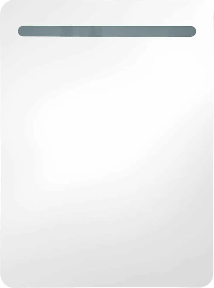 LED koupelnová skříňka se zrcadlem šedá 60 x 11 x 80 cm 326505