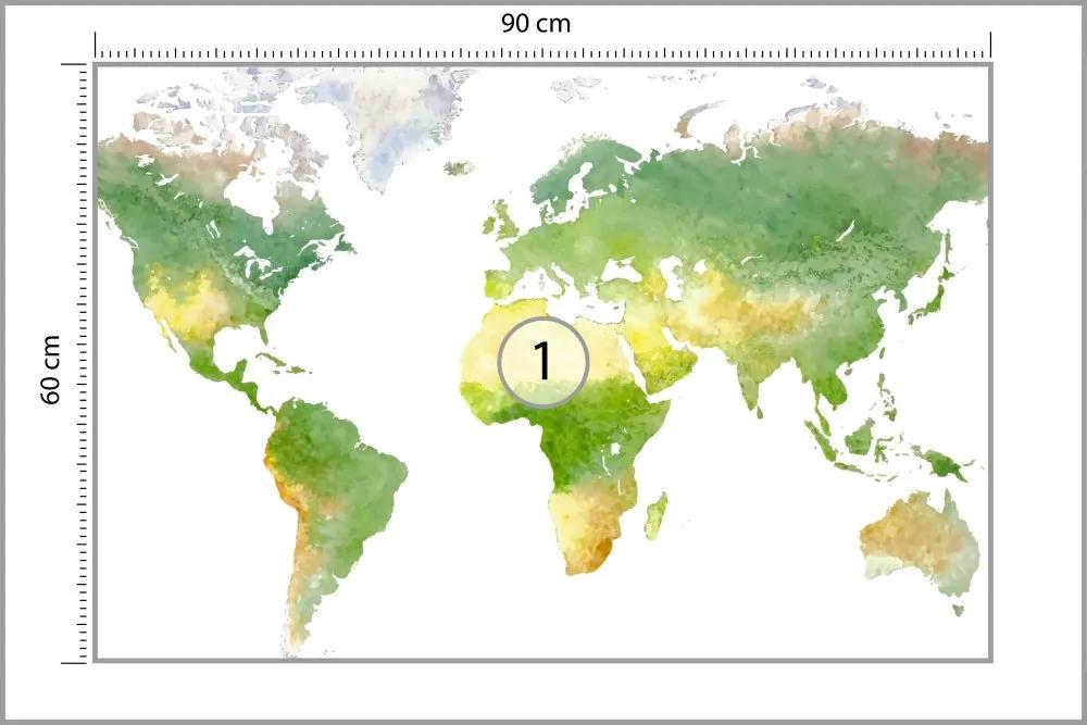 Fototapeta Mapa Světa Omyvatelný vlies 416x254