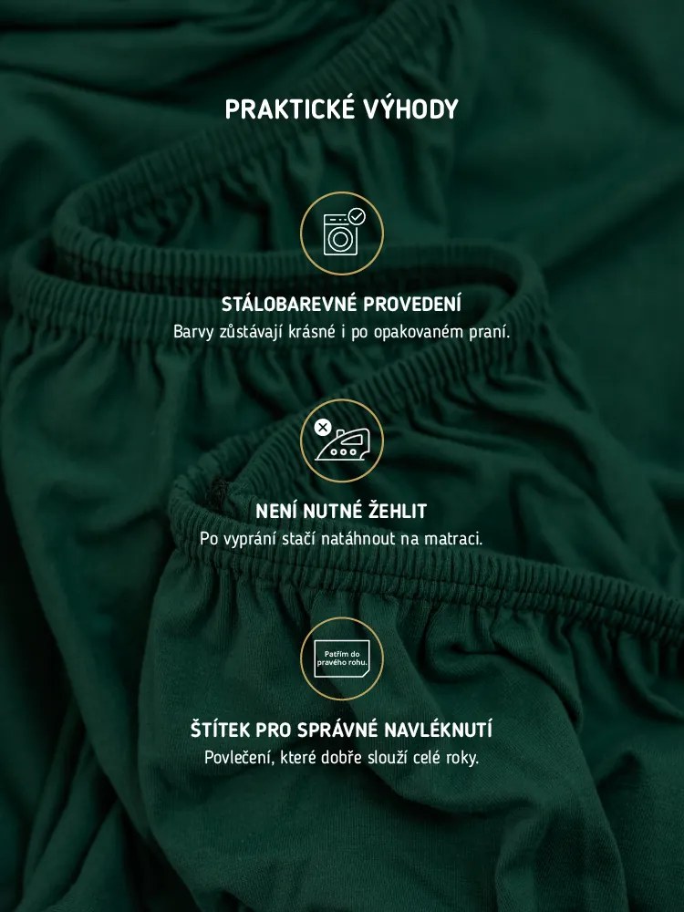 MK Lůžkoviny Jersey prostěradlo Classic 140 x 200 cm – mátová