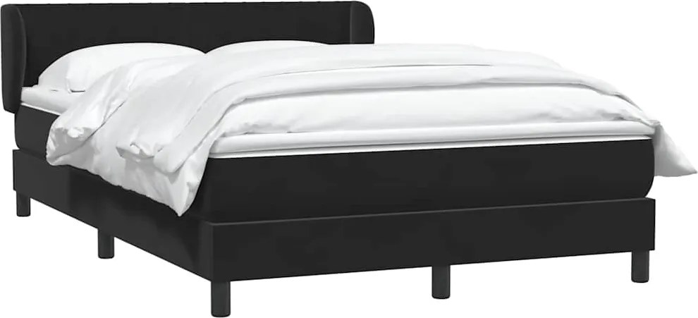 Box spring postel s matrací černá 160x210 cm samet 3317699