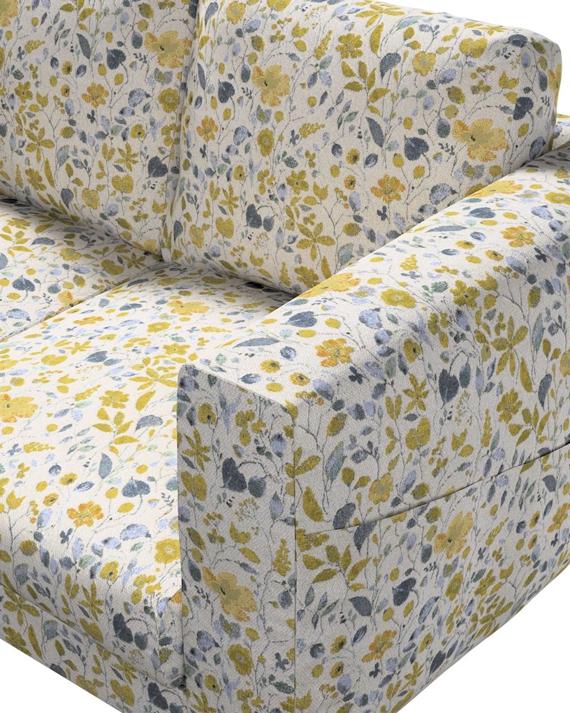 Potah na pohovku IKEA Norsborg 2-místná barva žlutá látka pletený vzor, vzorované
