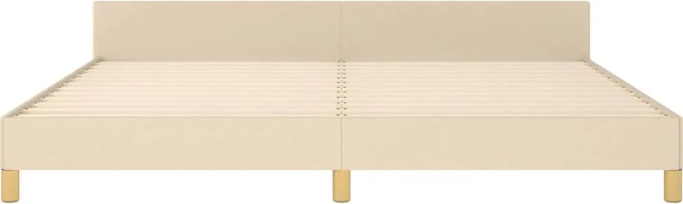 Rám postele bez matrace krémový 200 x 200 cm textil 3125167
