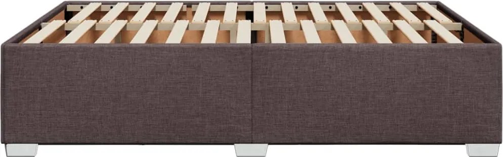 Rám postele bez matrace tmavě hnědý 140 x 190 cm textil 3284474