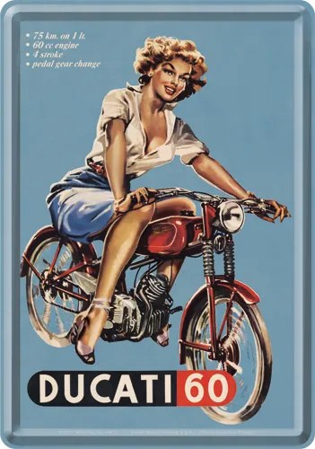 Postershop Plechová pohlednice - Ducati 60