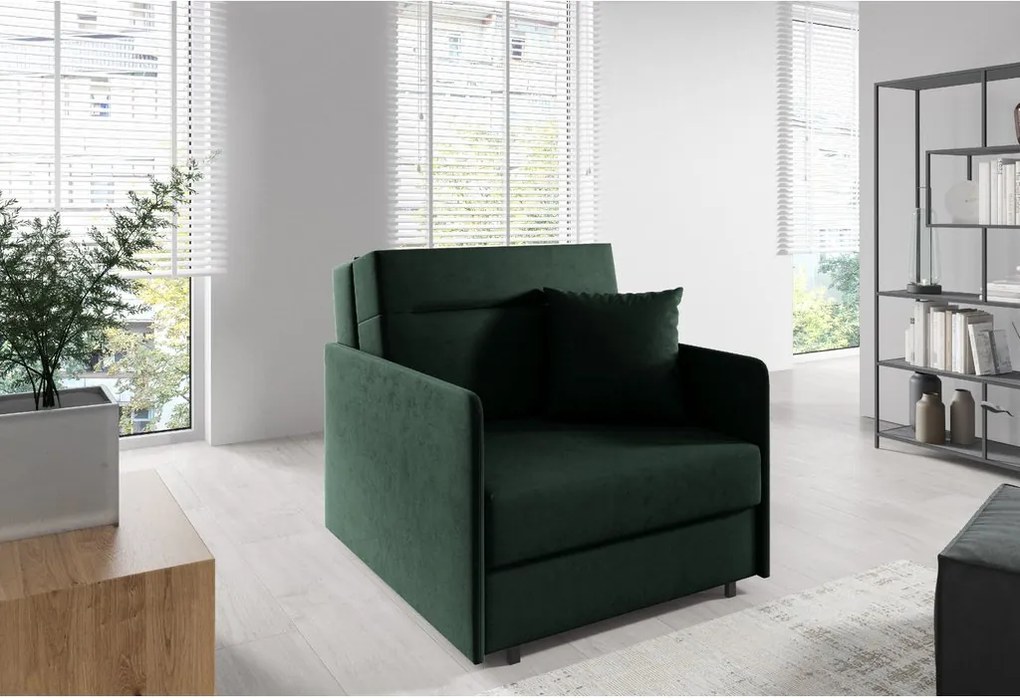 Eka Pohovka AMERYKANKA 172, 90 cm Barva látky: Žlutá (Kronos 01)