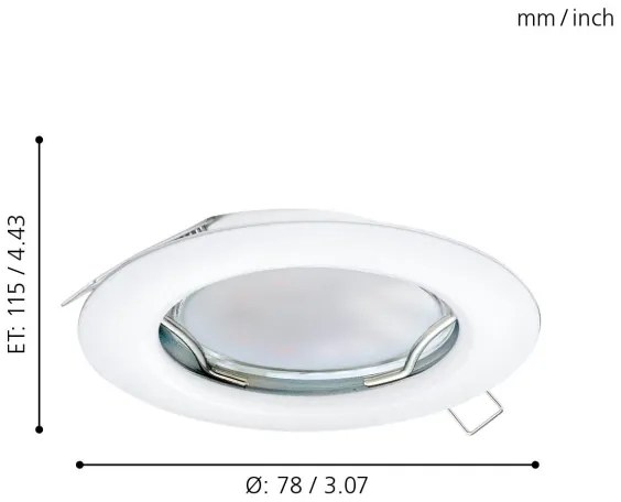 Eglo 94235 - SADA 3x LED Podhledové svítidlo PENETO 3xGU10-LED/3W/230V