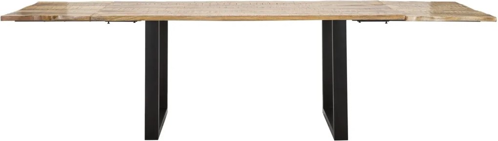 Jídelní rozkládací stůl Edge 180/280 cm z masivu hnědý/černý