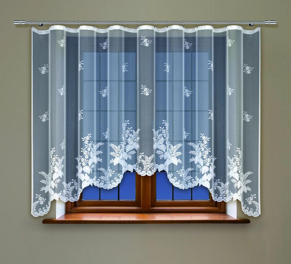 Oblouková záclona Regina 150x450 cm, bílá