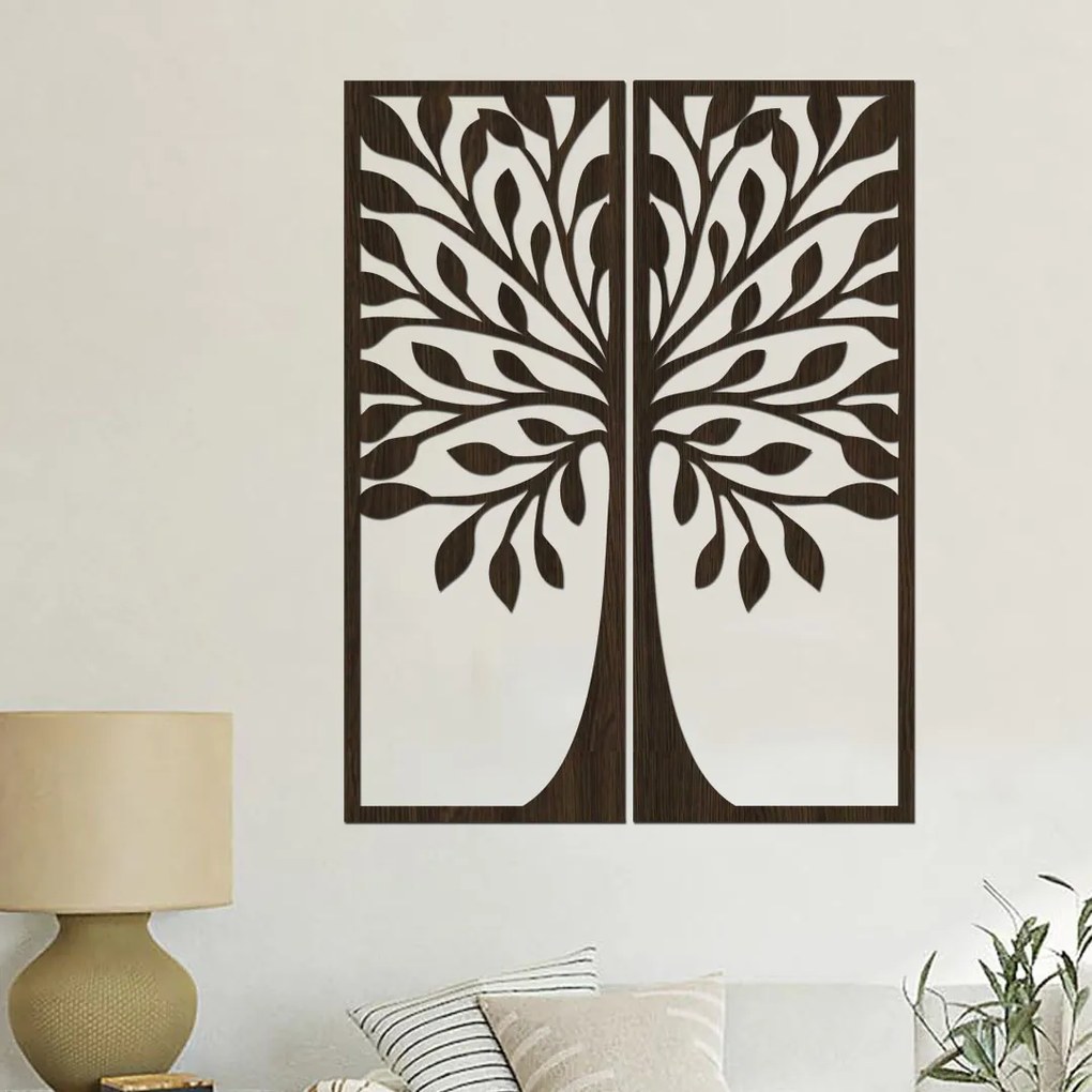 dřevo života Dřevěný 2 dílný strom Klidu Zvolte barvu dekoru: Wenge, Rozměry (cm): 79x95