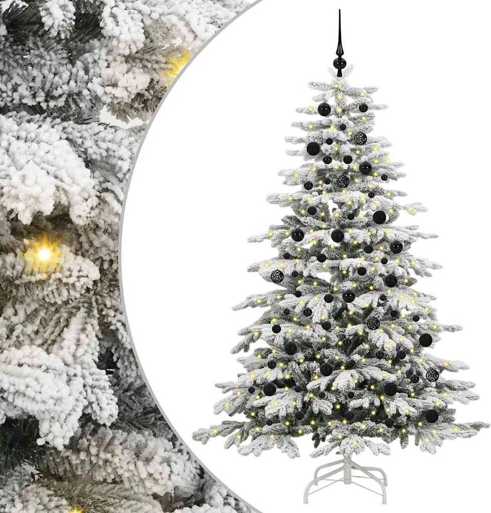 Umělý Skládací Vánoční Strom Bílá 210 cm PE a PVC 3395650
