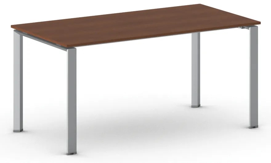 Jednací kancelářský stůl PRIMO INFINITY, 160x80 cm, šedostříbrná podnož, třešeň