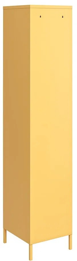 Žlutá kovová uzamykatelná skříň 38x185x40 cm Cache – Novogratz