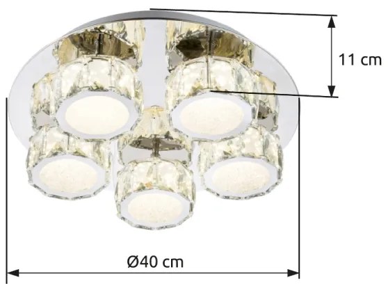 Globo 49350D4 - LED Stm. stropní svítidlo AMUR LED/40W/230V 4000K pr. 40 cm