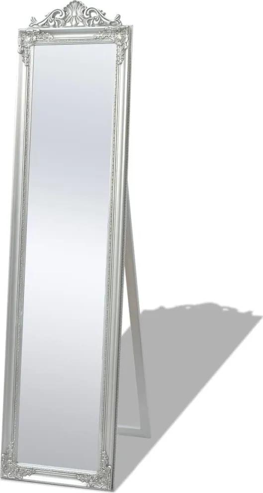 vidaXL Volně stojící zrcadlo barokní styl 160 x 40 cm [243692] Barva: Bílá