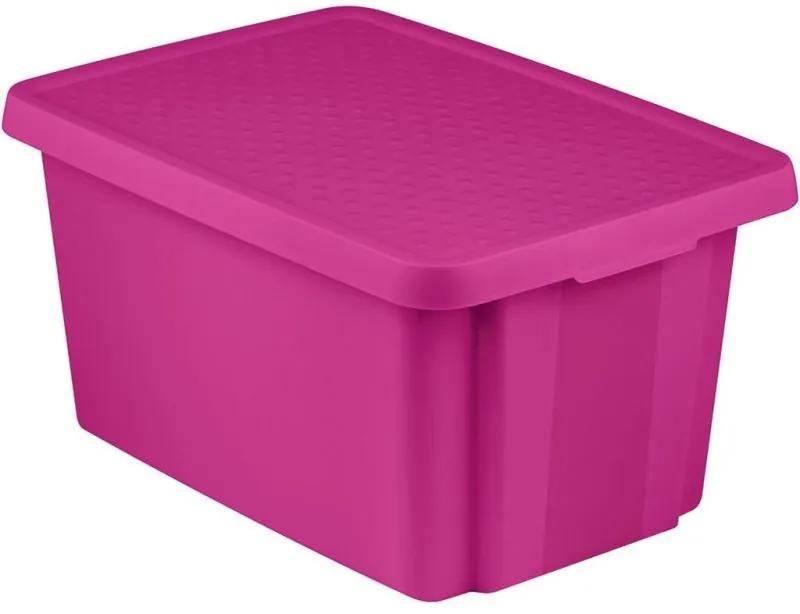 CURVER ESSENTIALS 45L úložný box 40 x 57 x 30 cm růžový 00756-437