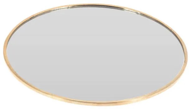 Kulatý podnos se zrcadlem MIRROR na svíčky, 15 cm, zlatý