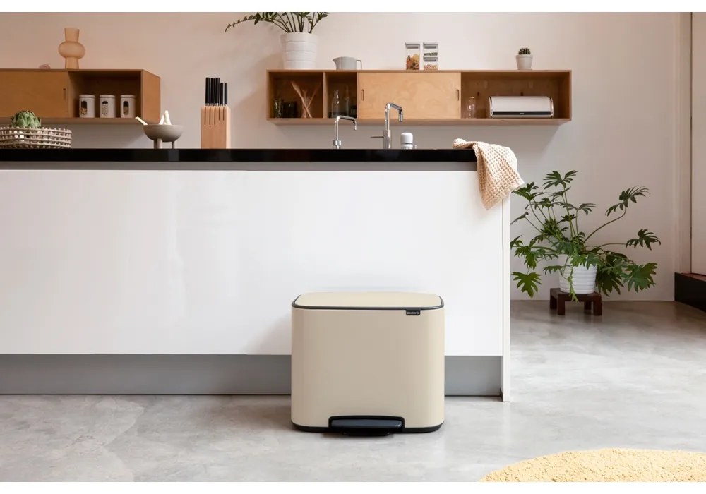 Brabantia BO pedálový koš 3x11L béžová