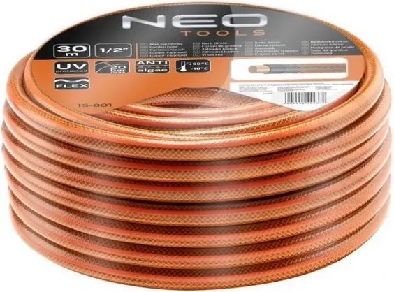 Zahradní hadice NEO 1/2" oranžová, 4vrstvá, 20 barů, Economic 30m