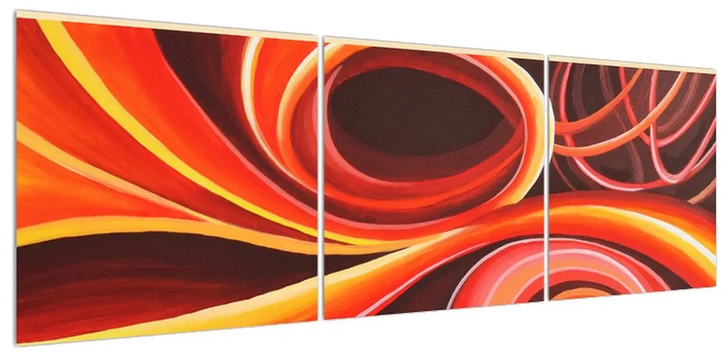Abstraktní obraz - tvary (150x50 cm)