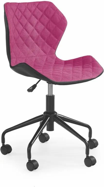 Dětská židle MATRIX černá / růžová Halmar