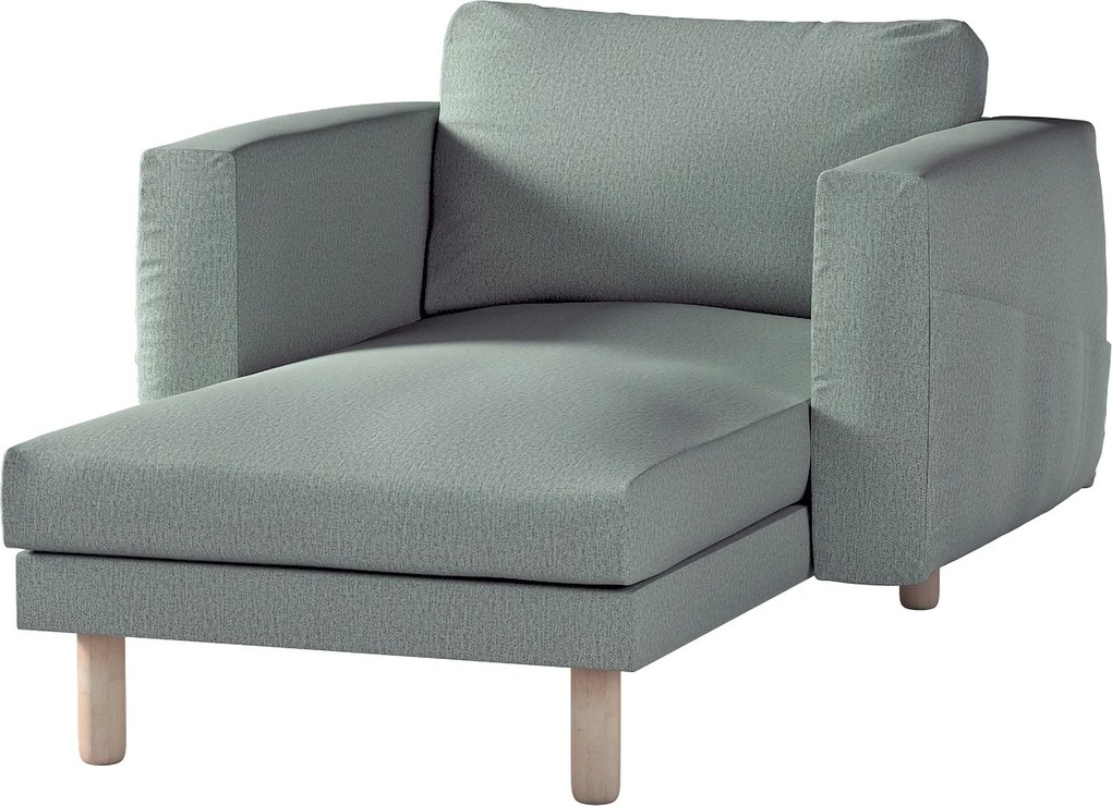 Potah na IKEA Norsborg šezlong s loketními opěrkami barva zelená látka pletený vzor
