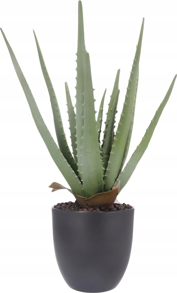 Umělá rostlina Aloe v květináči 45 cm vysoká, zelená jako Živá ozdoba