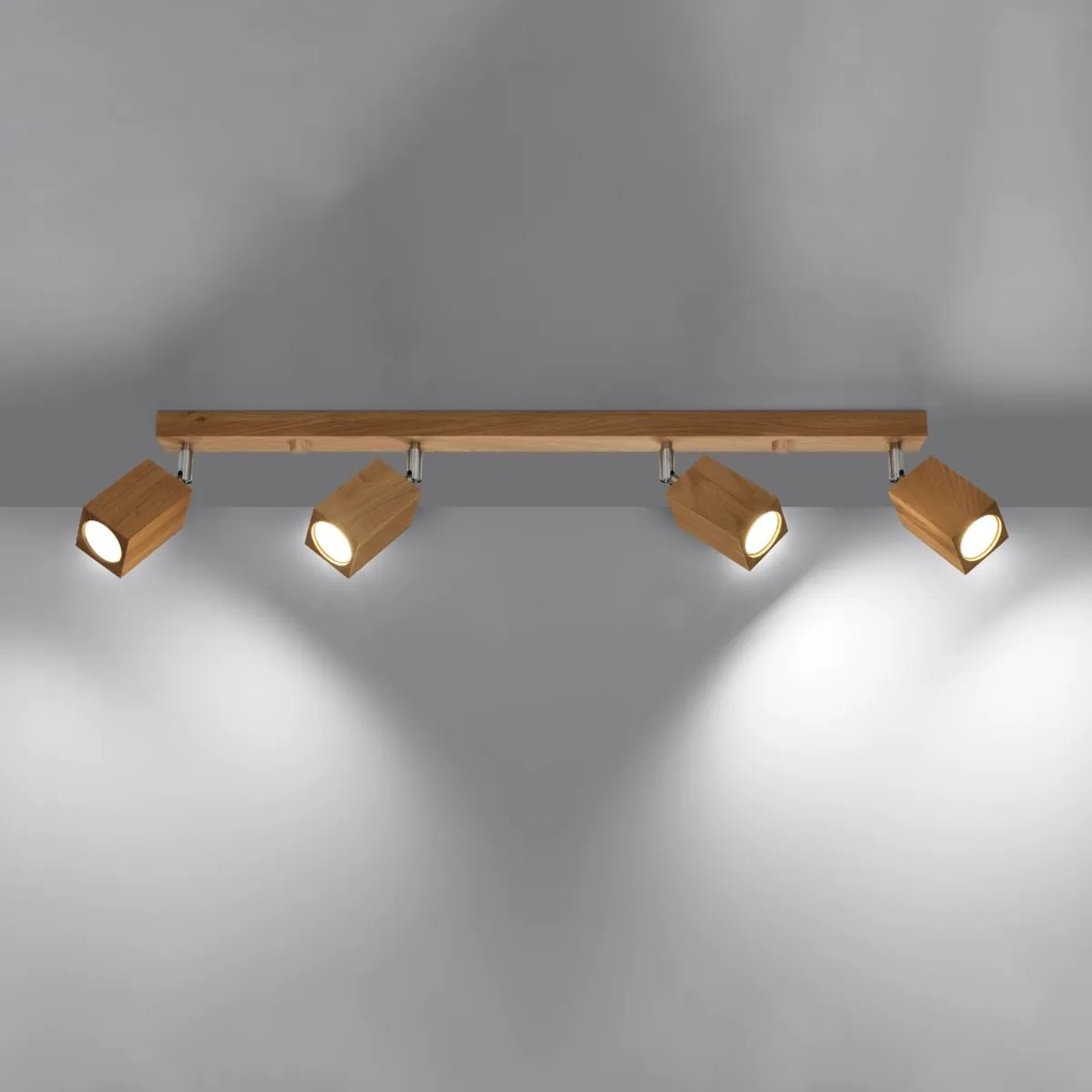 Sollux Lighting Stropní svítidlo KEKE 4 dub