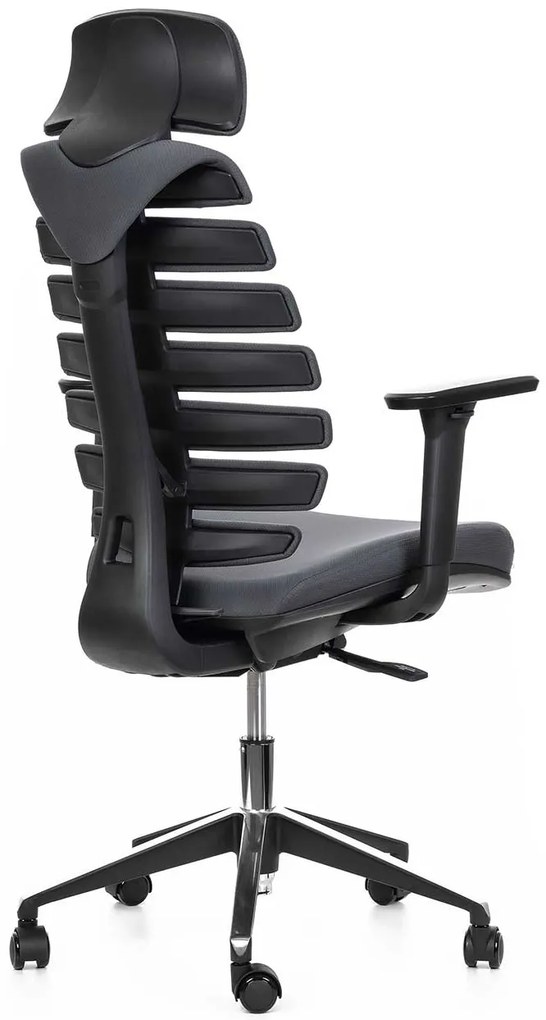 MERCURY Ergonomická kancelářská židle LOMAX - šedá látka / nosnost 150 kg
