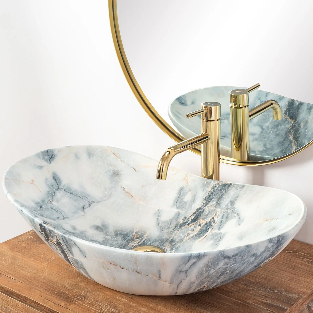 Rea Royal 60 umyvadlo, 60 x 36 cm, napodobenina kamene Granit mat, REA-U8742