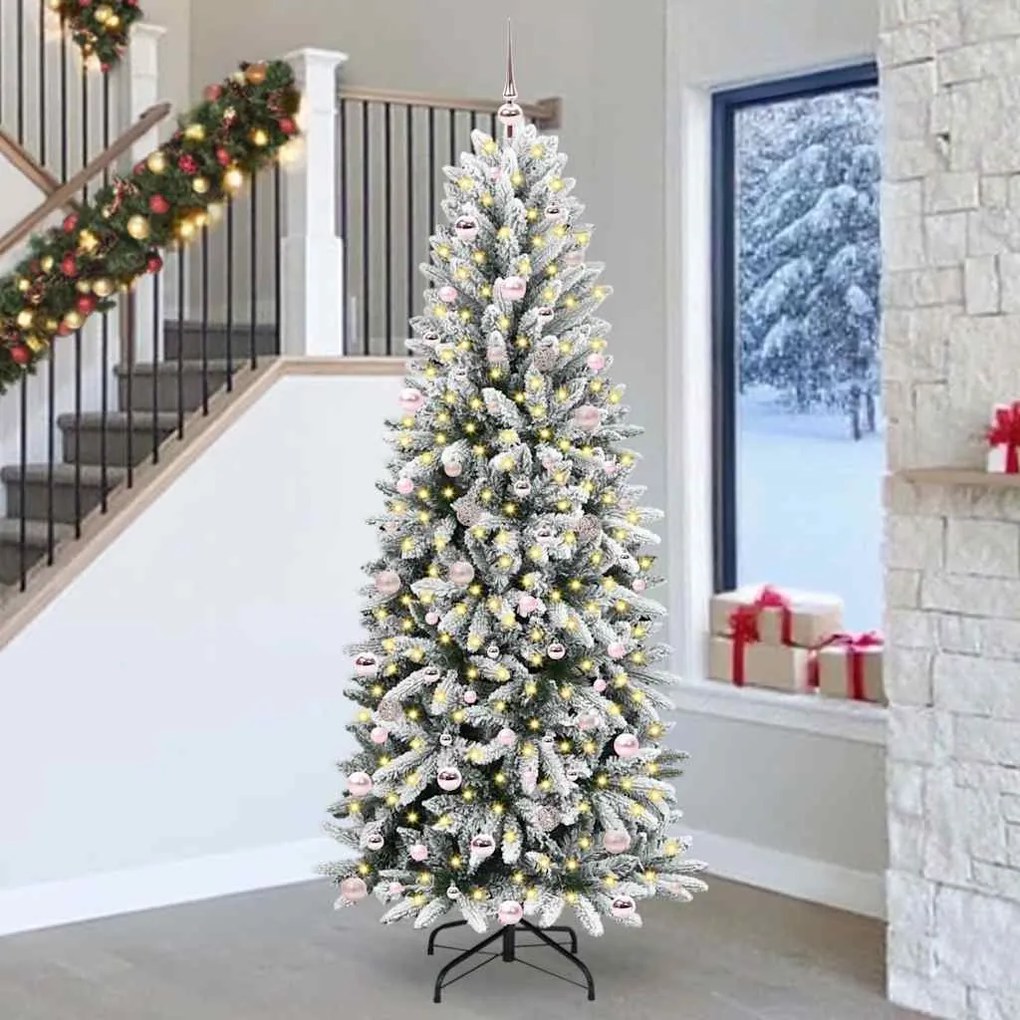 Umělý vánoční stromeček Bílá 240 cm PVC, plast, ocel a PE 3396071