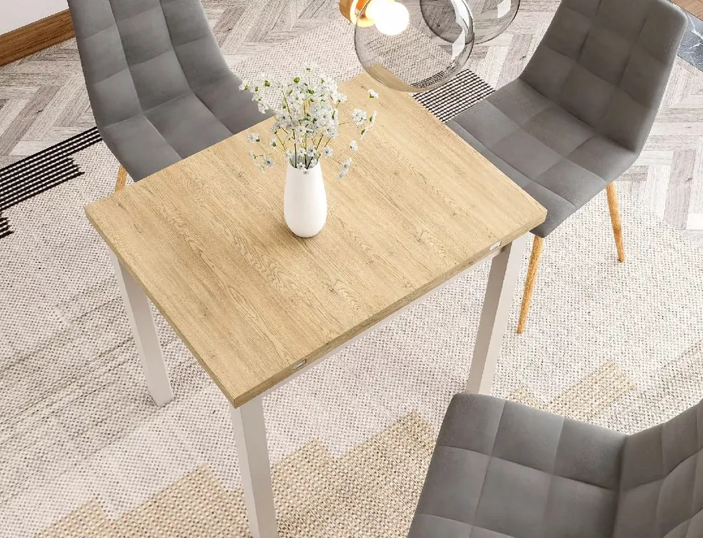 Rozkládací jídelní stůl FLIP 80(160)X80 cm, dub Cremona Torro/kašmír
