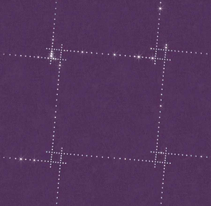 Luxusní vliesové tapety s křišťálem Cube 8411, rozměry 4,452 m2 | 0,53 x 10 m | Rasch