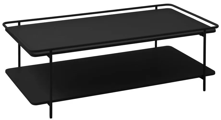 Černý kovový konferenční stolek 55x110 cm Yuba – Unique Furniture