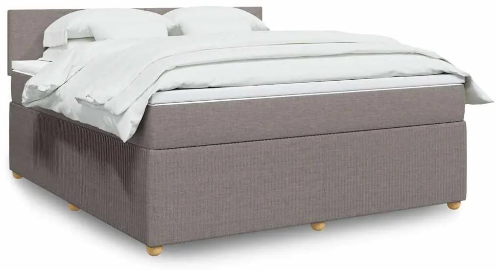 Box spring postel s matrací taupe 180x200 cm textil 3287532