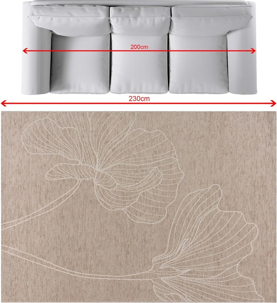 Koberec Velvet beige/sand 160x230 cm