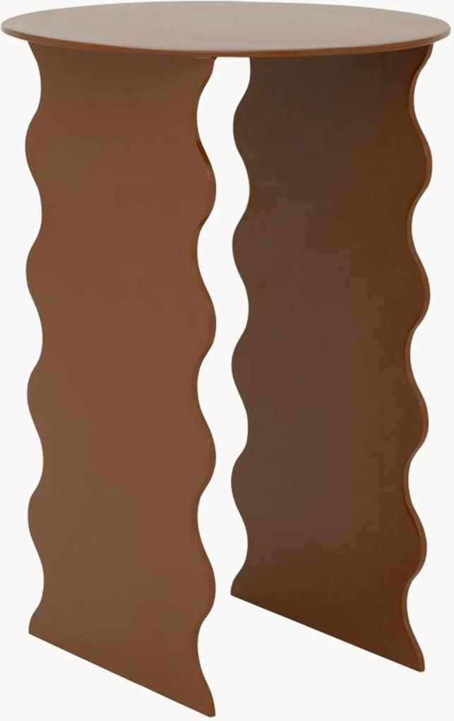 Kulatý kovový odkládací stolek Wavy