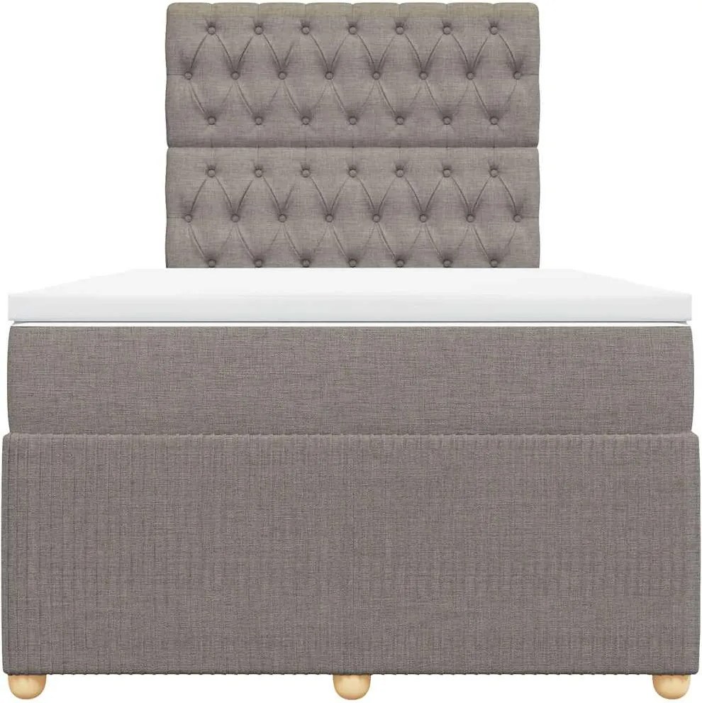 Box spring postel s matrací taupe 120x190 cm textil 3292006