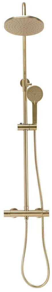 Sprchový set s termostatem Rea Parot zlatý - ruční a dešťová sprcha