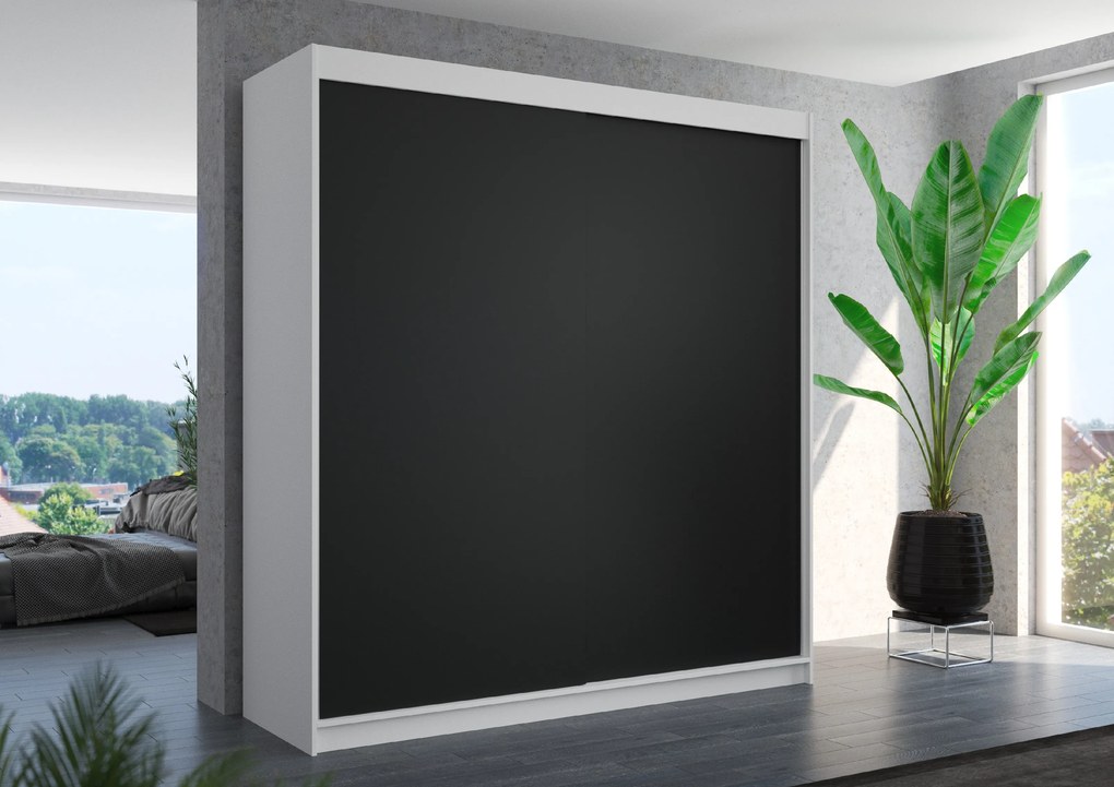 ADRK Furniture Skříň s posuvnými dveřmi TERECIA 200 ADRK-SW-TER-WB-200