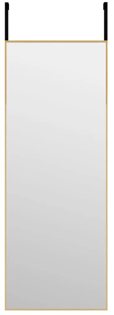 Zrcadlo na dveře zlaté 30 x 80 cm sklo a hliník - Default Title