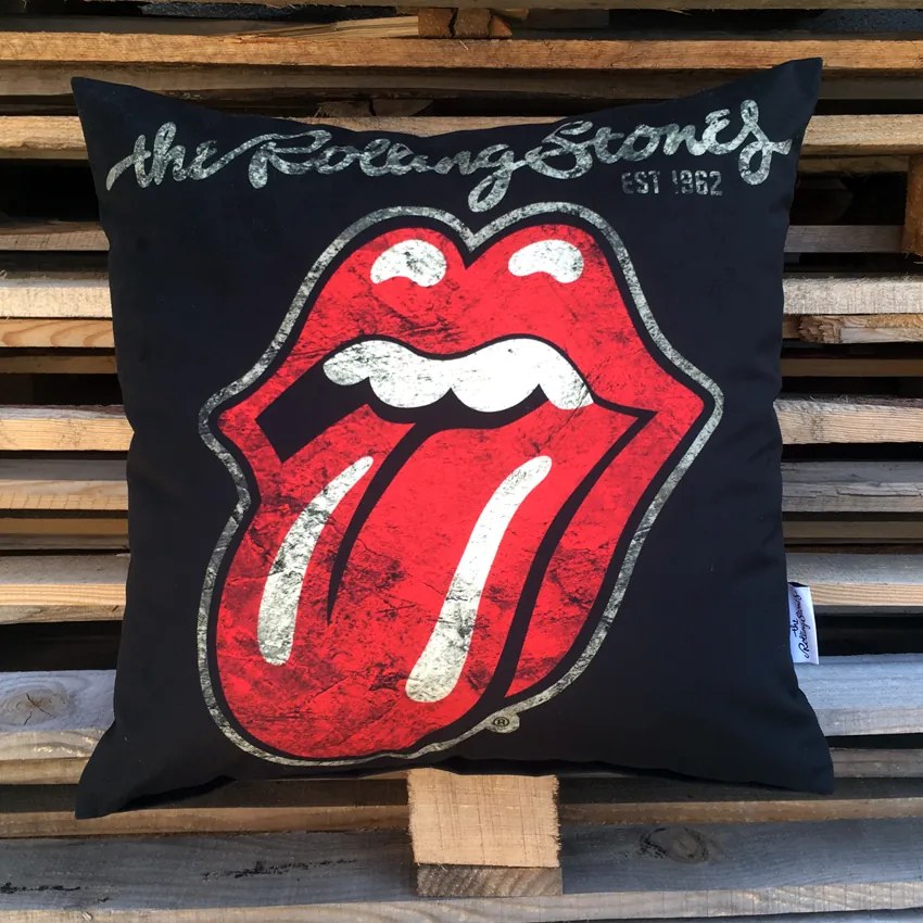 Dekorační polštářek Rolling Stones Black