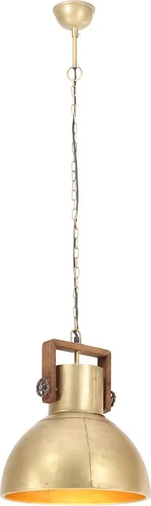 Industriální závěsné svítidlo 25 W mosazné kulaté 40 cm E27 320532