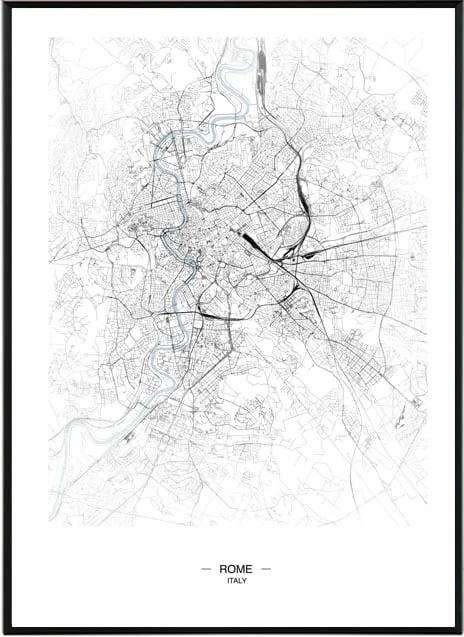 Rome map - 50x70 cm Obraz