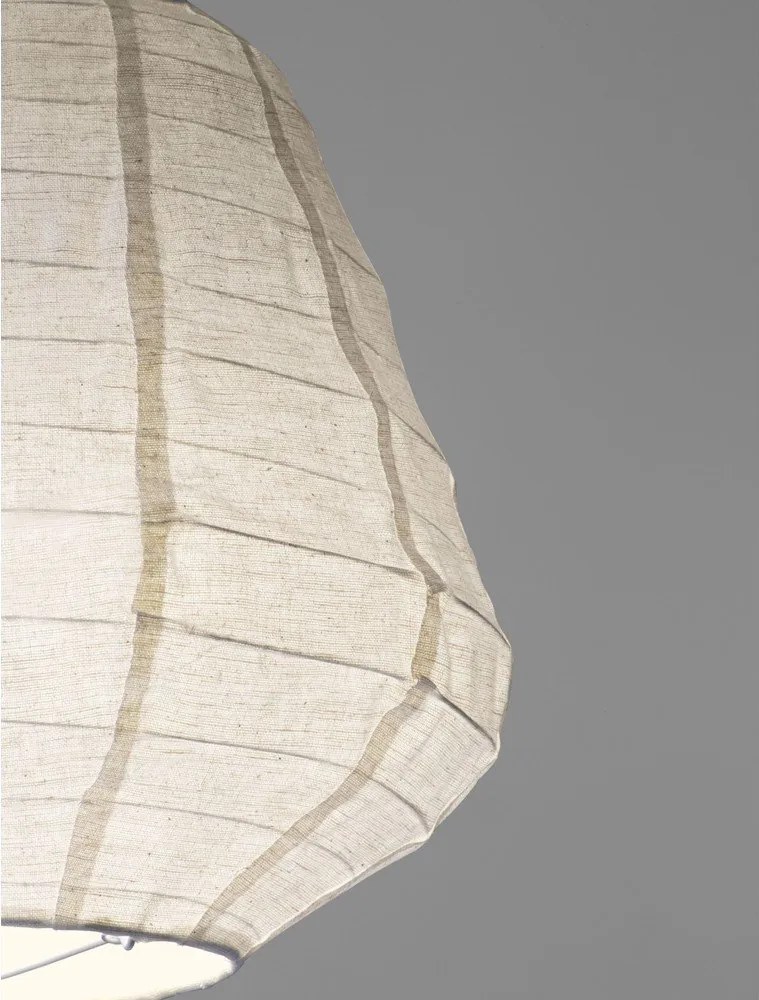 Bílé lněné závěsné svítidlo ø 36 cm Linnet – Nova Luce
