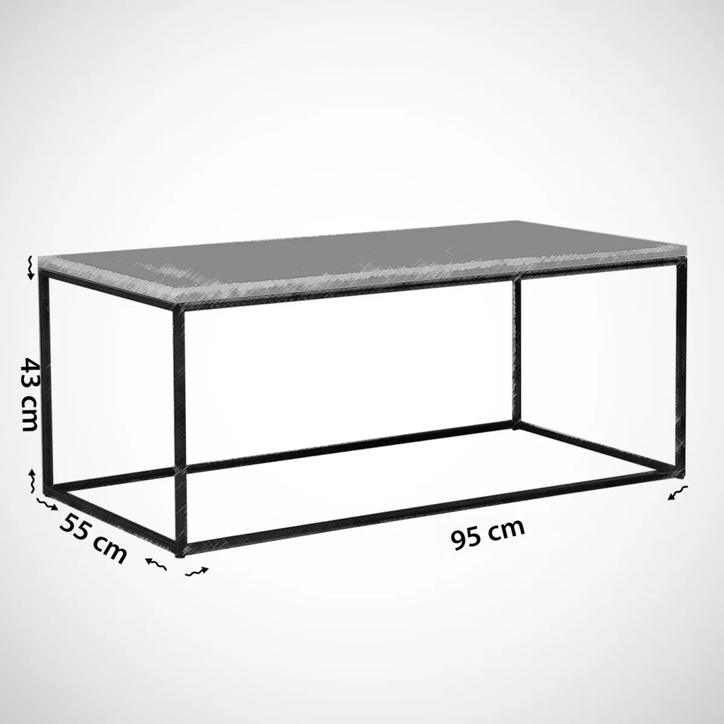 Konferenční stolek Cosco bílo-černý
