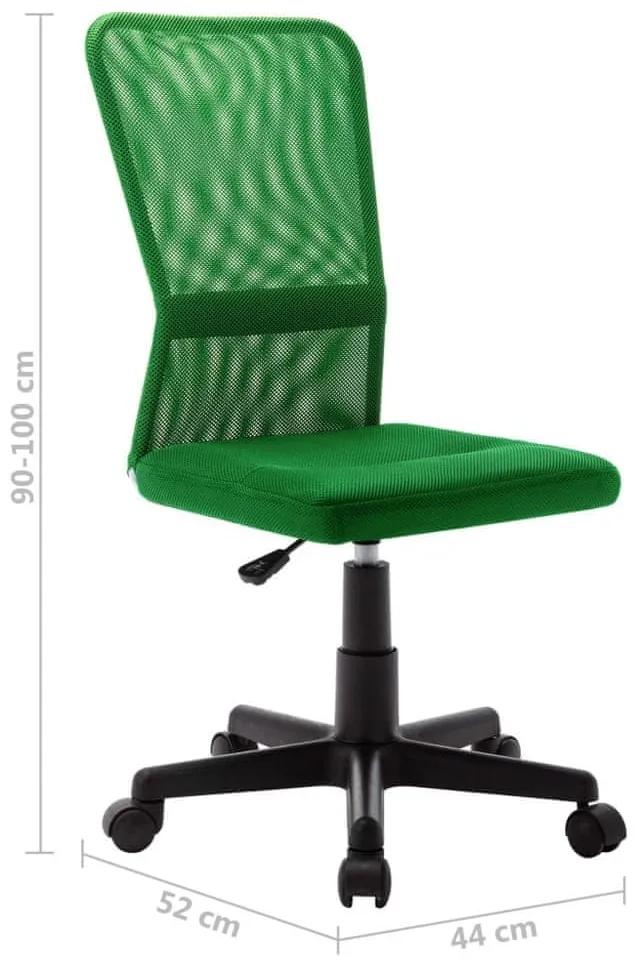 Petromila Kancelářská židle zelená 44 x 52 x 100 cm síťovina textil